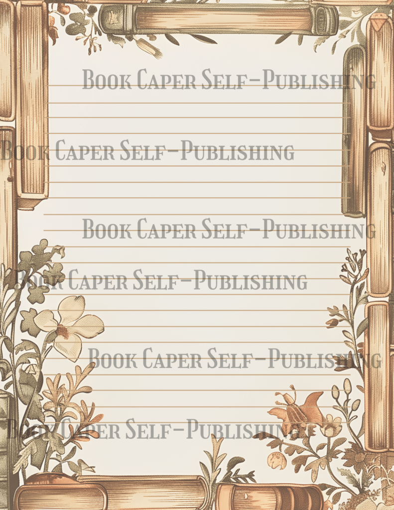 8 Styles Of Stationary Printable Books & Floral Paper Templates ...