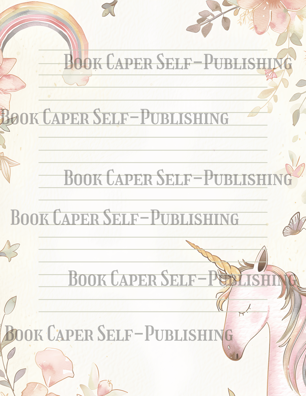 8 Styles Of Stationary Printable Mythical Creatures Paper Templates ...