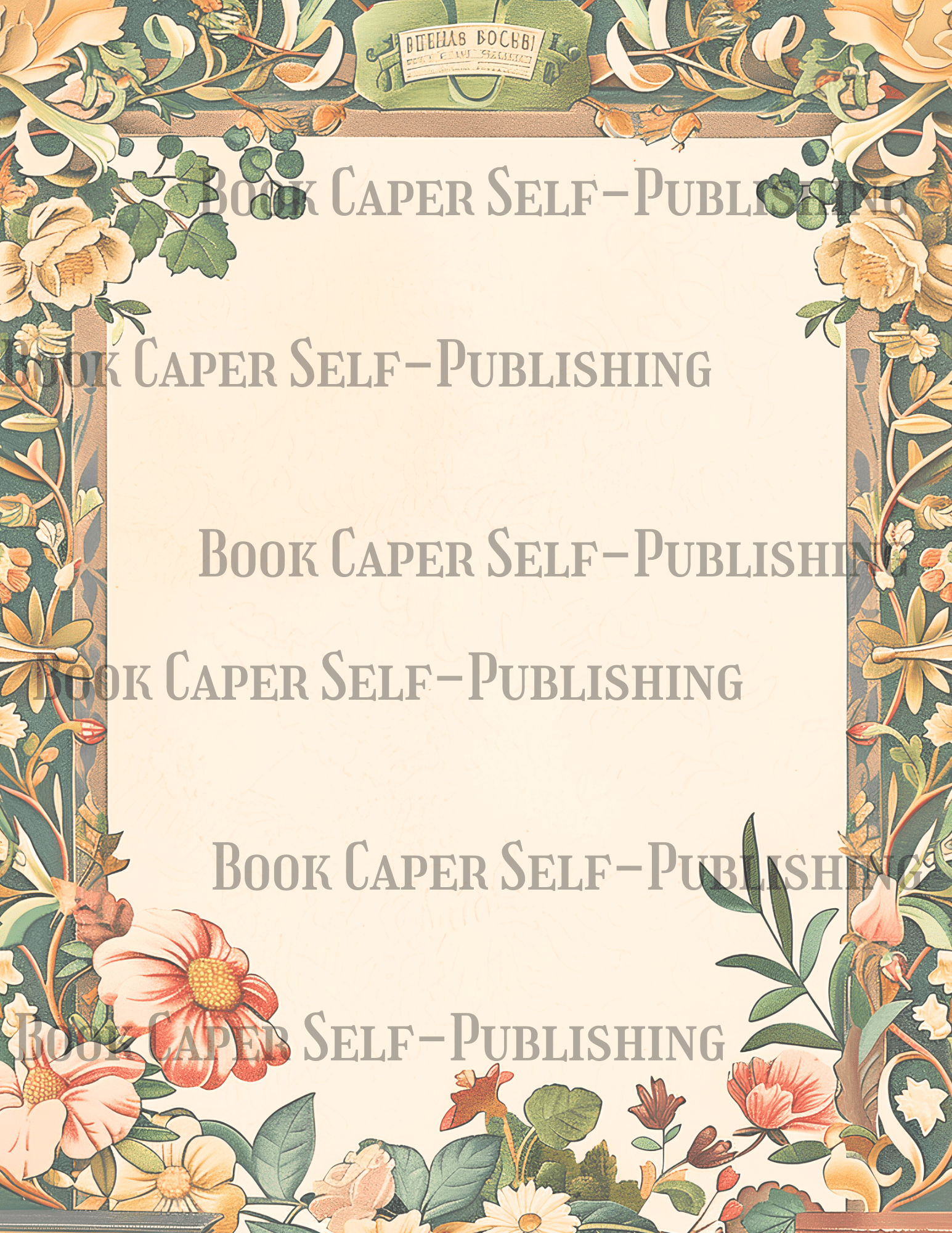 8 Styles Of Stationary Printable Books & Floral Paper Templates ...