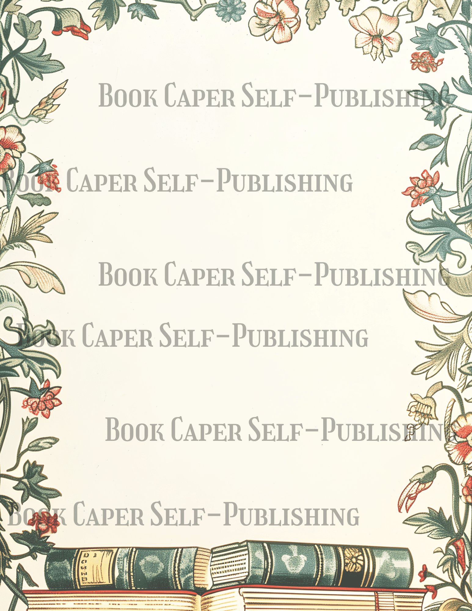 8 Styles Of Stationary Printable Books & Floral Paper Templates ...