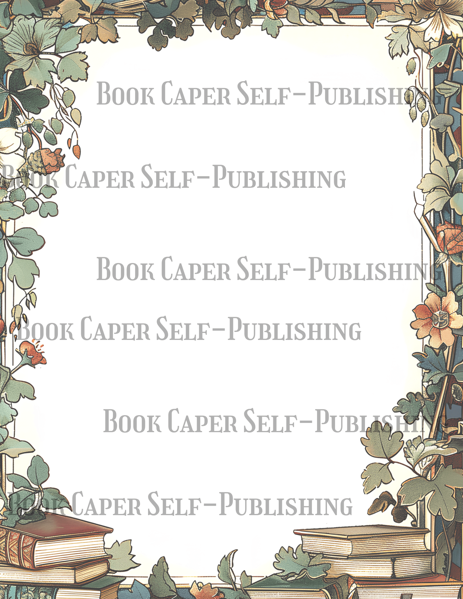 8 Styles Of Stationary Printable Books & Floral Paper Templates ...