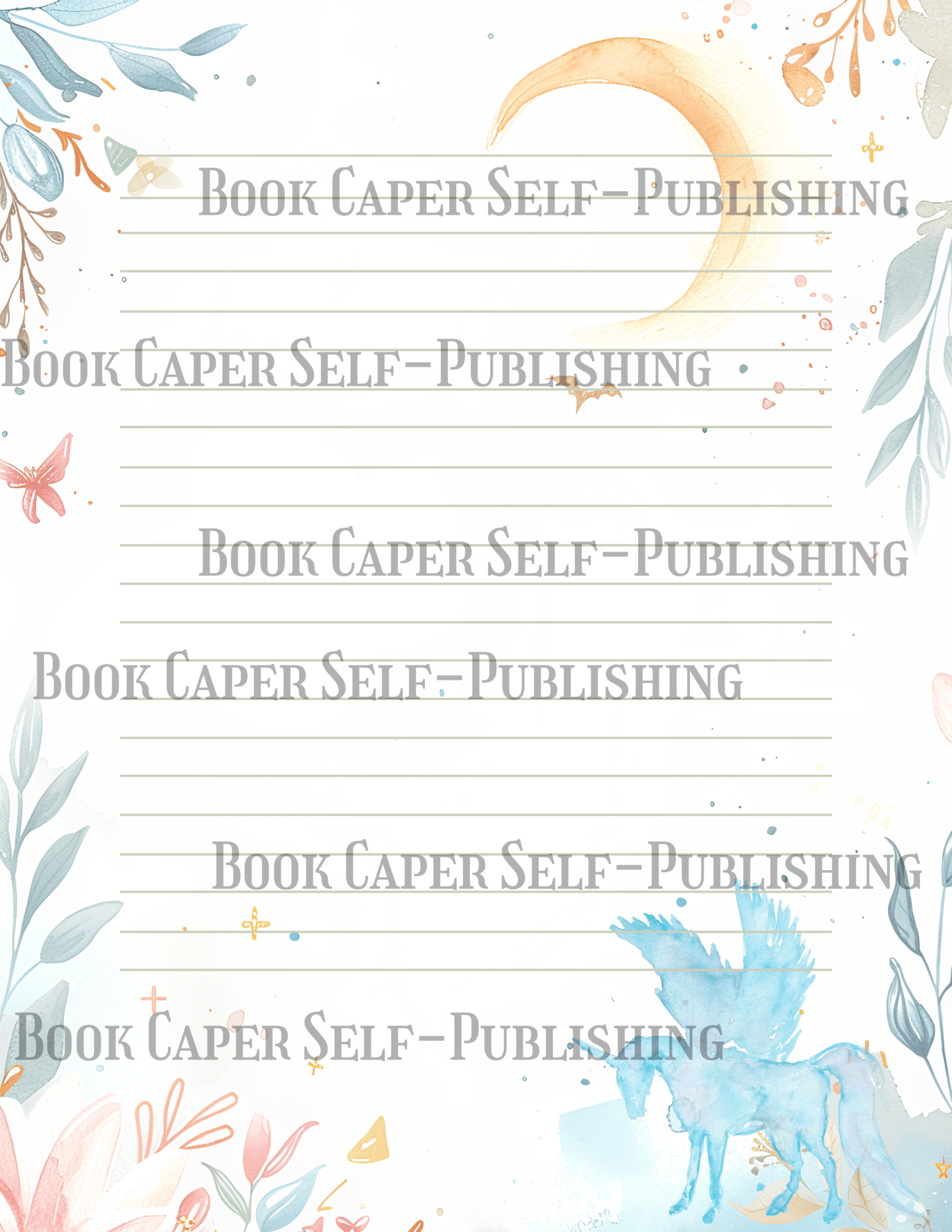 8 Styles Of Stationary Printable Mythical Creatures Paper Templates ...