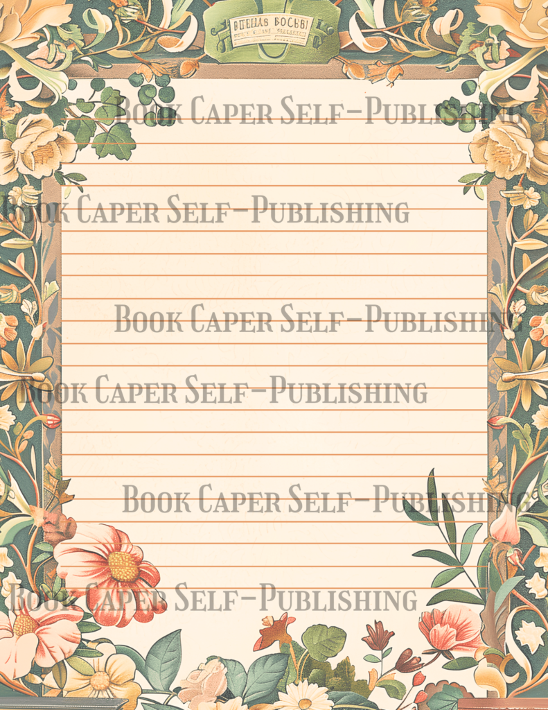 8 Styles Of Stationary Printable Books & Floral Paper Templates ...