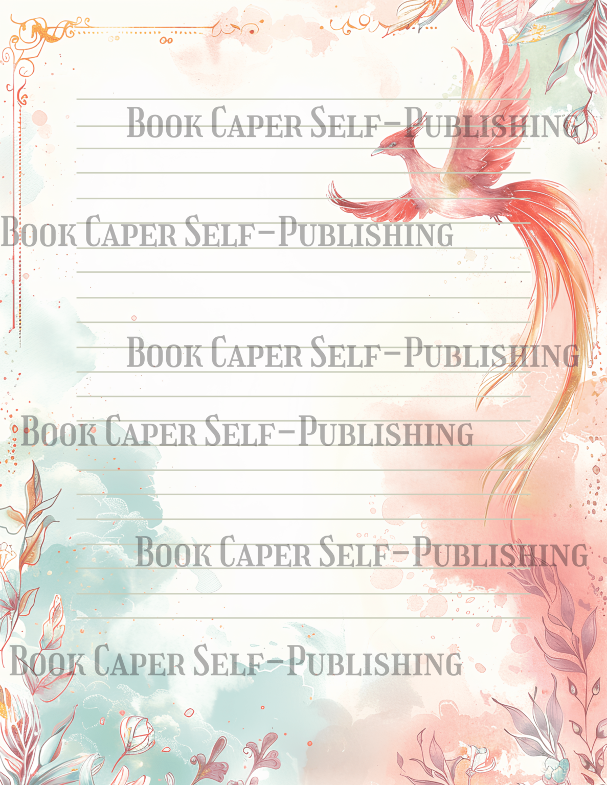 8 Styles Of Stationary Printable Mythical Creatures Paper Templates ...