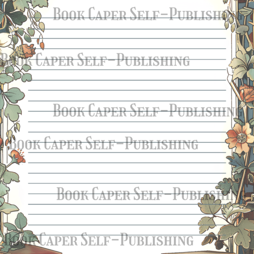 8 Styles Of Stationary Printable Books & Floral Paper Templates ...