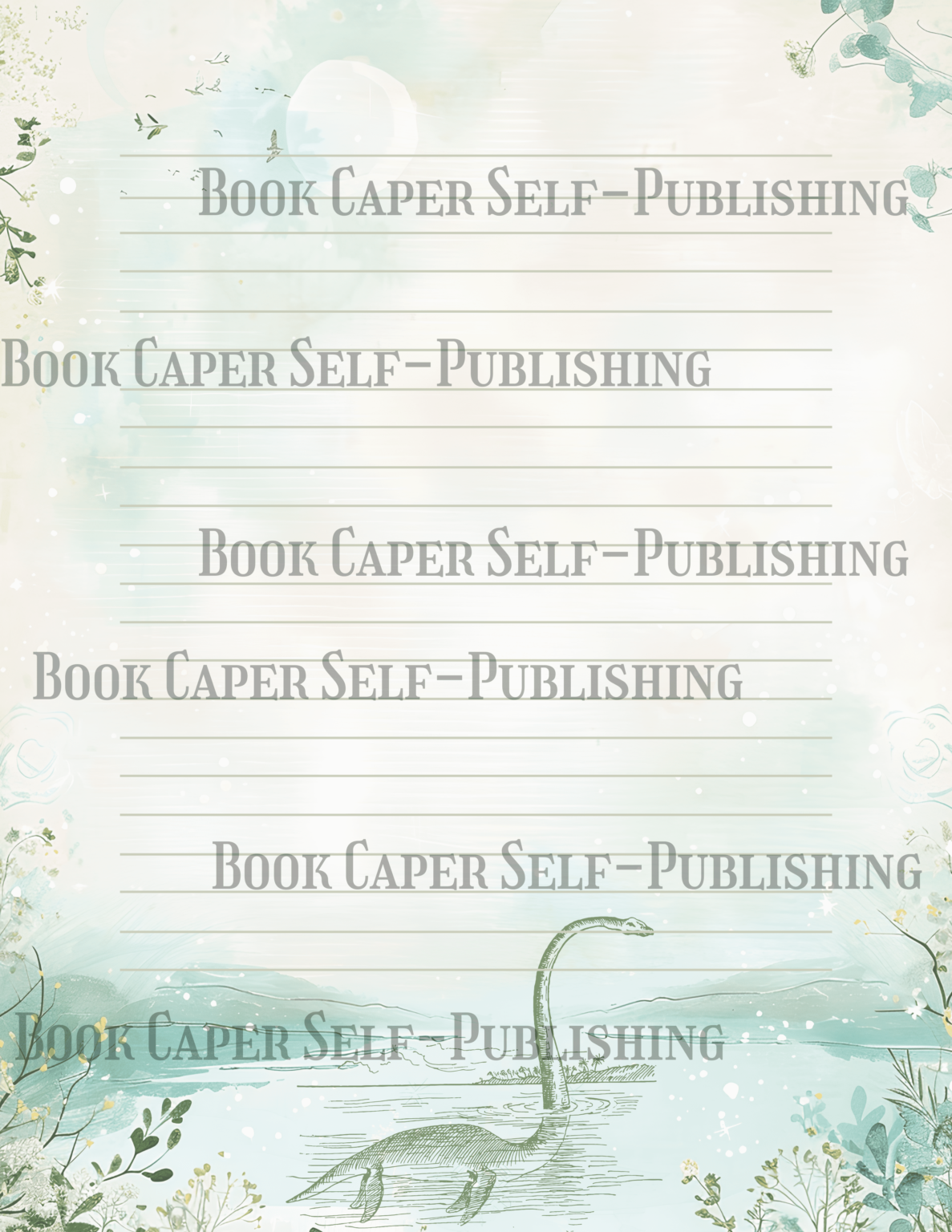 8 Styles Of Stationary Printable Mythical Creatures Paper Templates ...