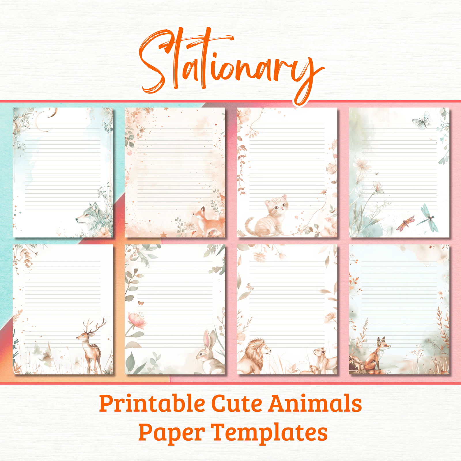 Printable Animal Stationary